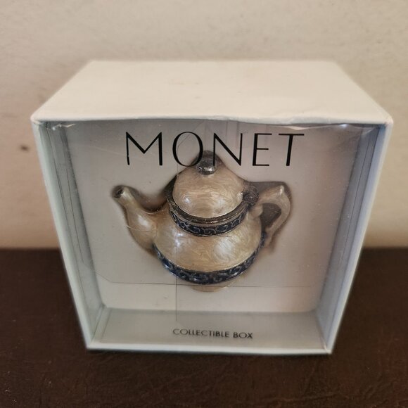 Monet Collectible | Other | Monet Collectible Teapot Trinket Box New ...